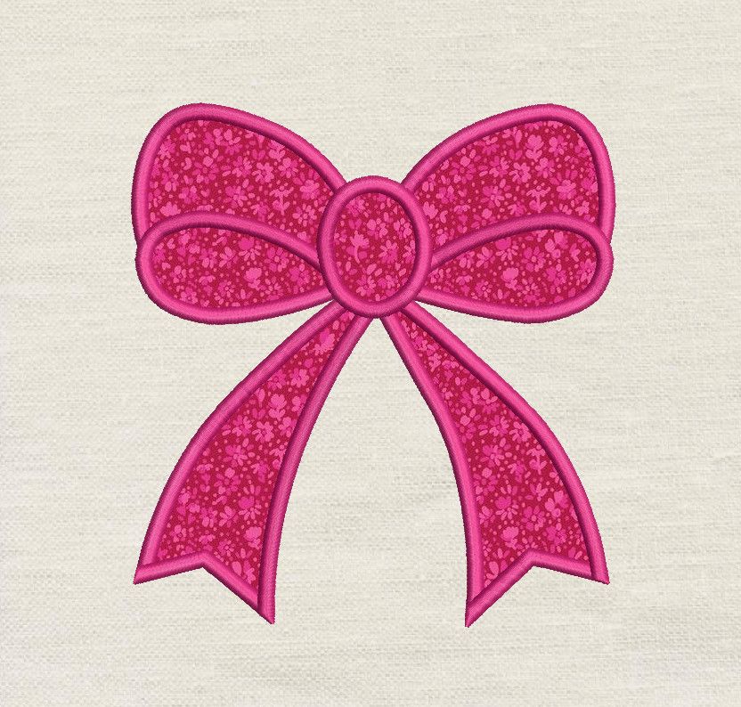 Side Bow applique Embroidery Design 3 Sizes -INSTANT D0WNL0A | Inspire ...