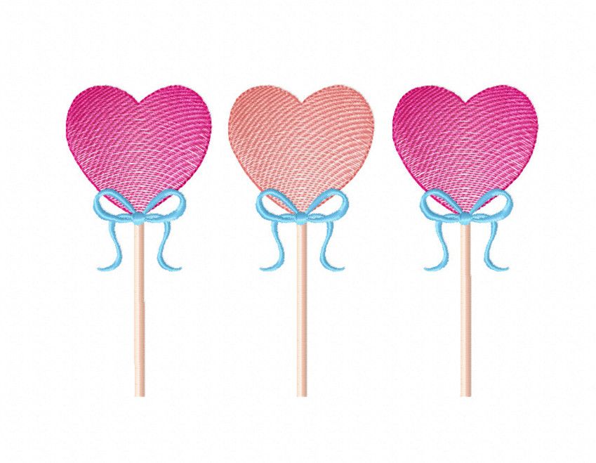 Three Heart Embroidery design 3 Sizes -INSTANT D0WNL0AD | Inspire Uplift