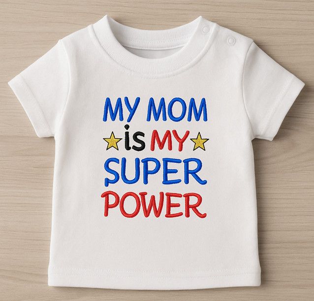 My mom is My Superpower embroidery design 3 Sizes reading pi | Inspire ...