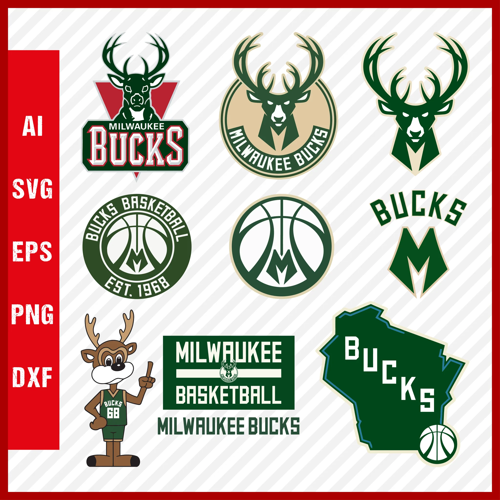Milwaukee Bucks Logo SVG - Milwaukee Bucks SVG Cut Files - M | Inspire ...