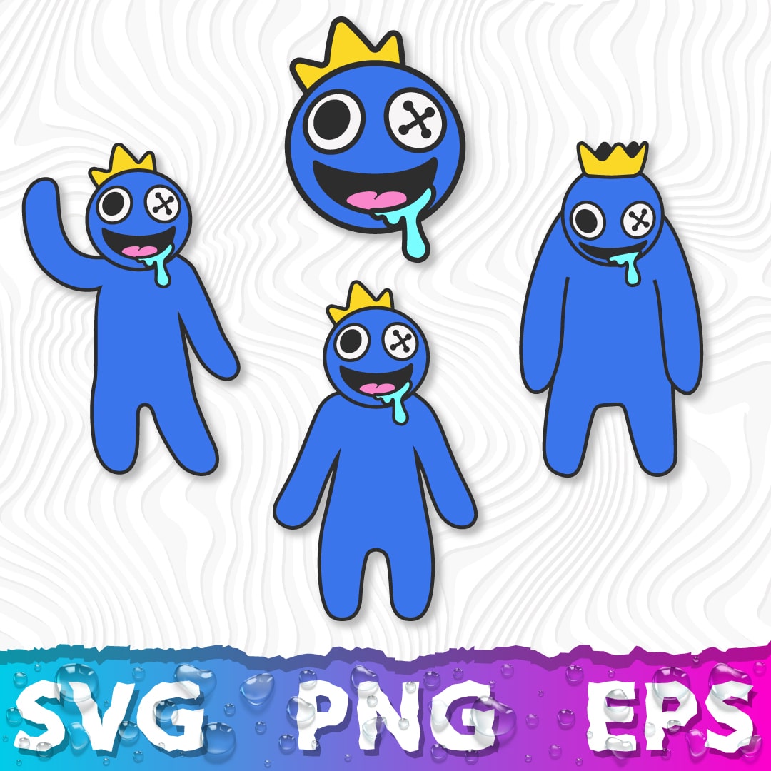 Bundle Blue SVG, Rainbow friends SVG, Rainbow friends png, R - Inspire ...