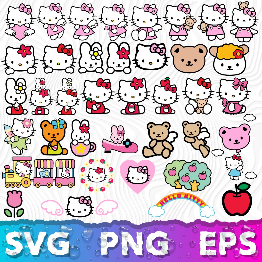 Hello Kitty SVG, Hello Kitty PNG Transparent, Hello Kitty SV | Inspire ...