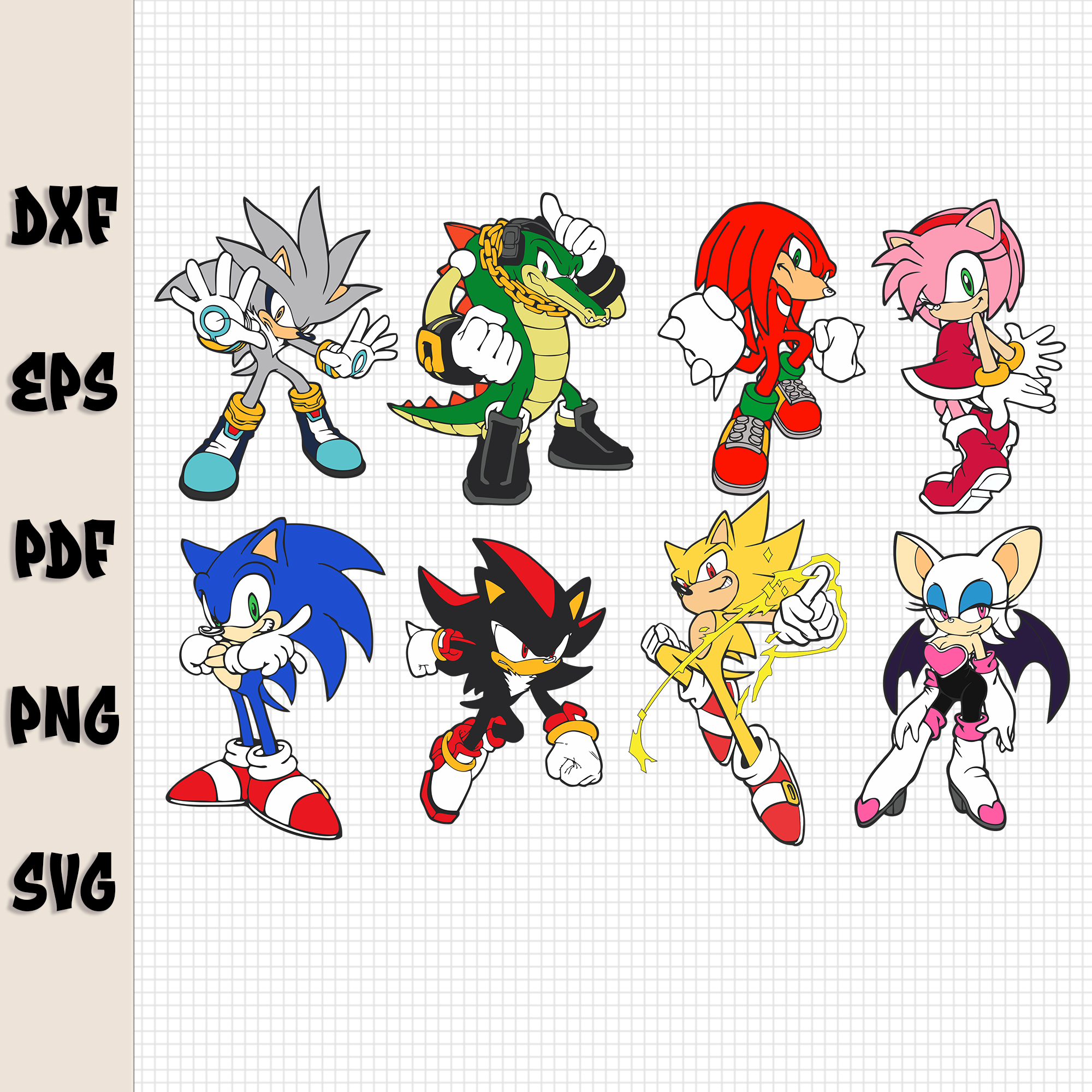 Sonic SVG Bundle, Sonic Svg, Tails Svg, Easy Cut, Layered By - Inspire ...