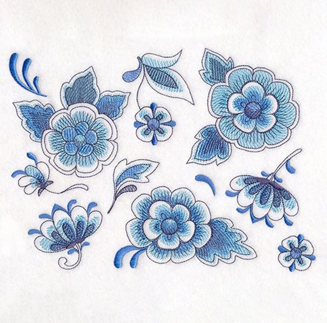 Blue roses : Embroidery Design, Haddonfield EST Embroidery D | Inspire ...