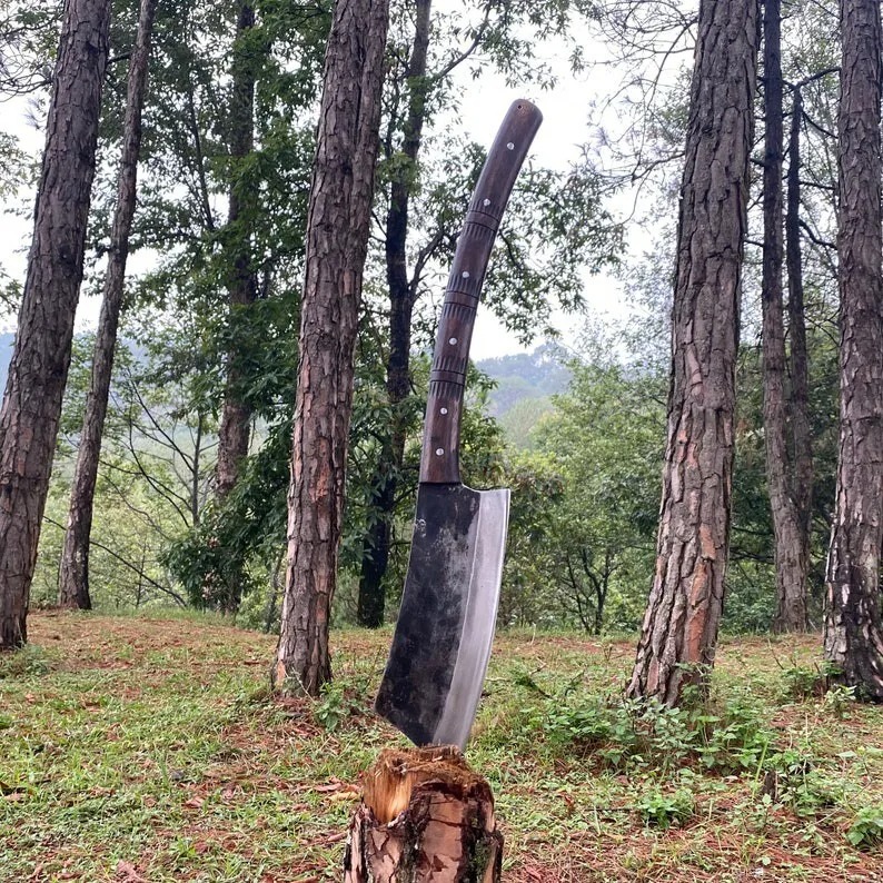 Handmade Carbon Steel Blade Long Woodcutting Axe | Hunting A | Inspire ...