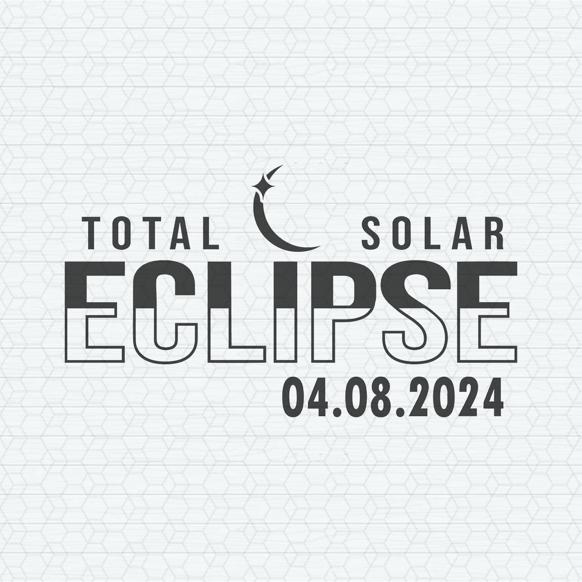 Retro 2024 Total Solar Eclipse SVG | Inspire Uplift