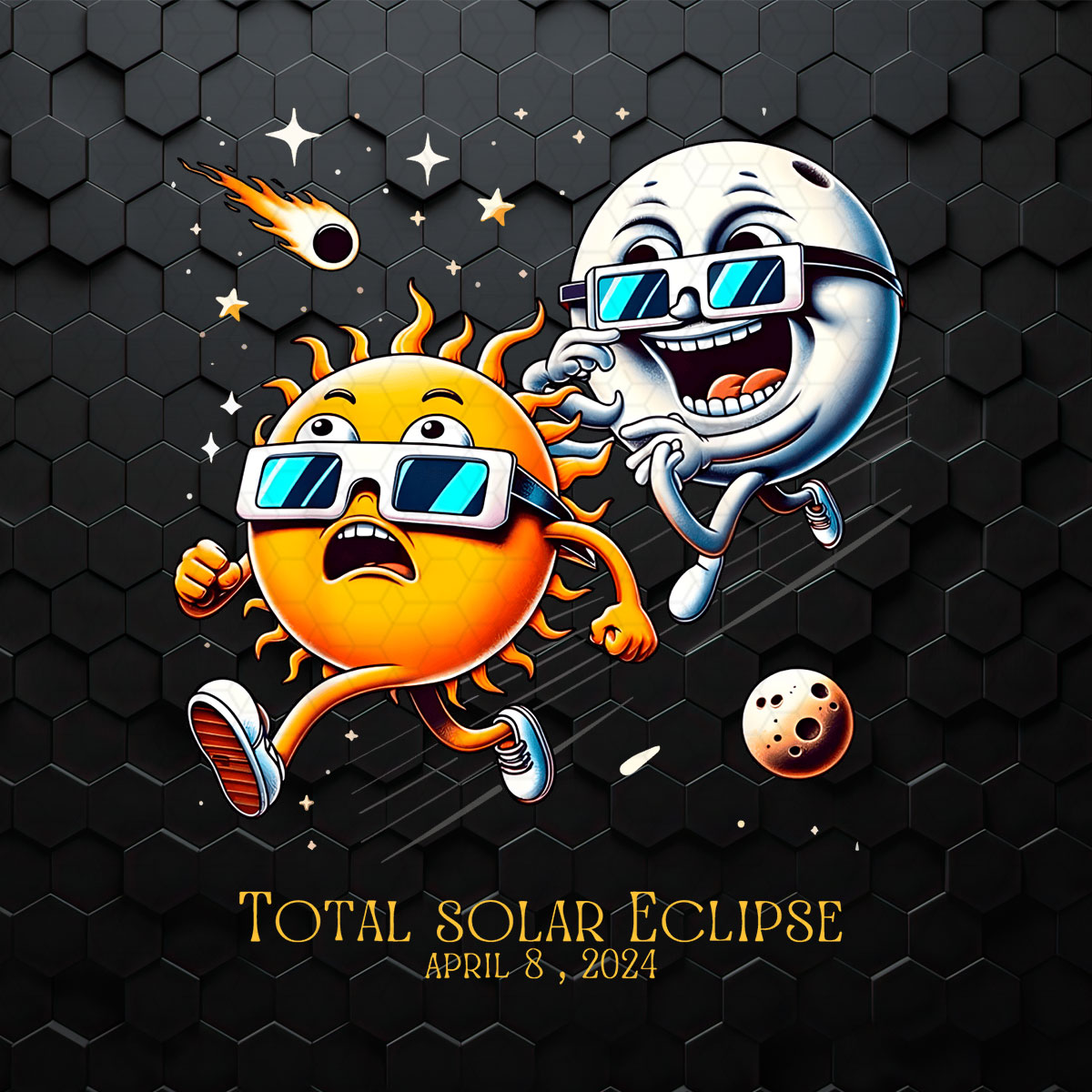 Total Solar Eclipse 2024 Celestial Meme PNG - Inspire Uplift