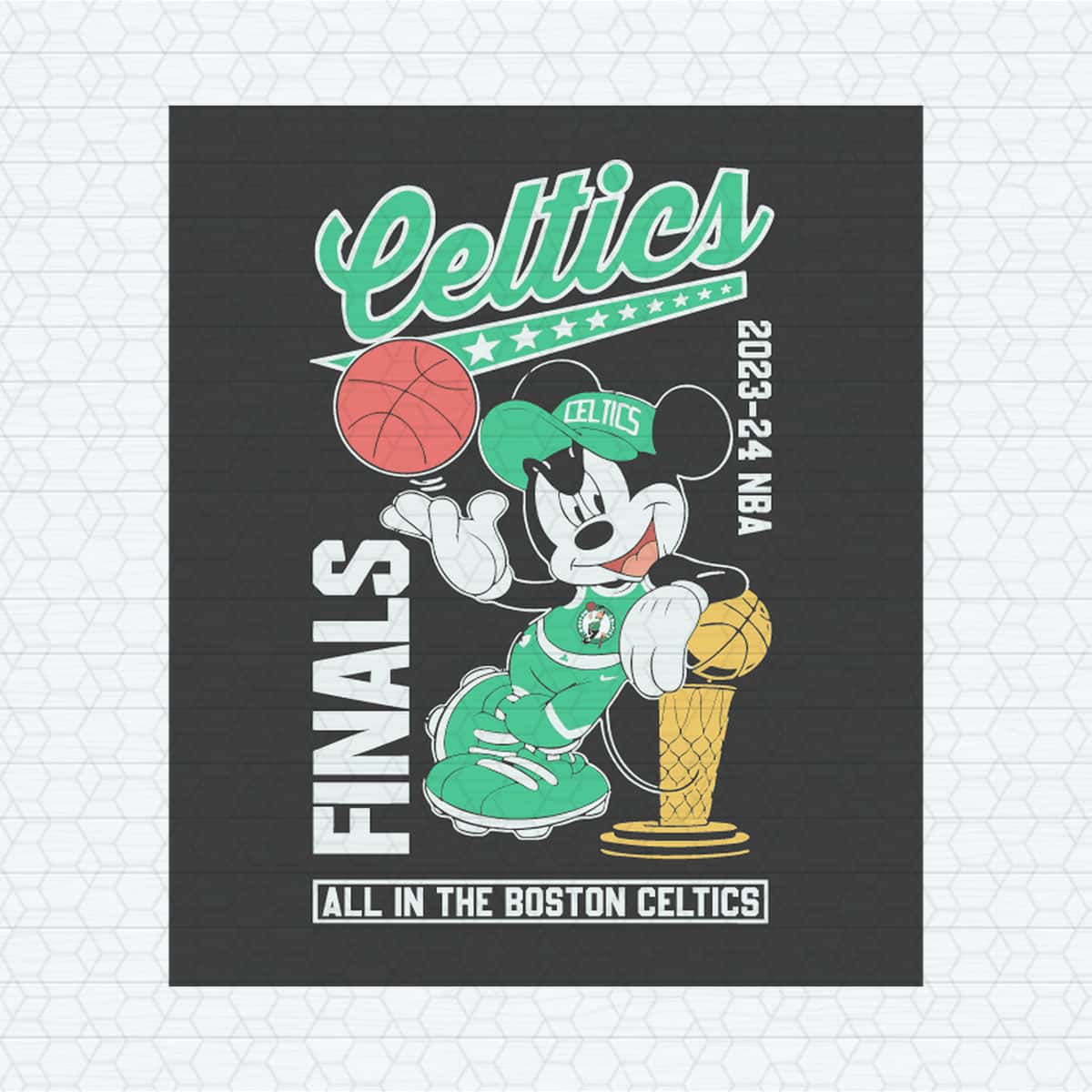 Mickey 2024 NBA Finals All In The Boston Celtics SVG | Inspire Uplift