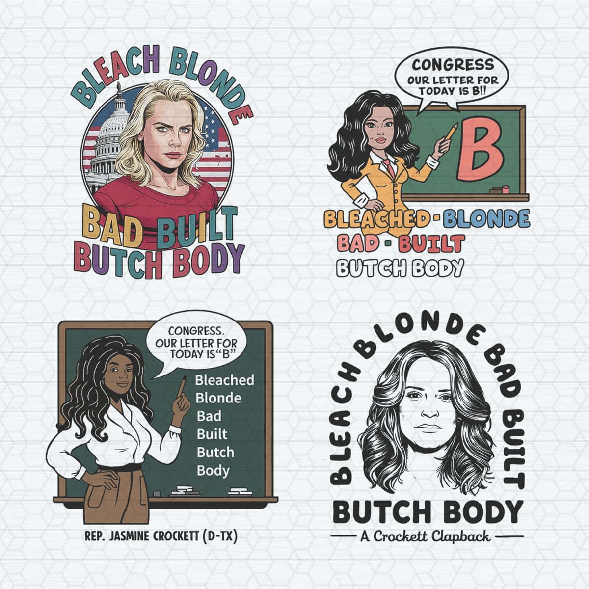 Bleach Blonde Bad Built Butch Body SVG PNG Bundle - Inspire Uplift