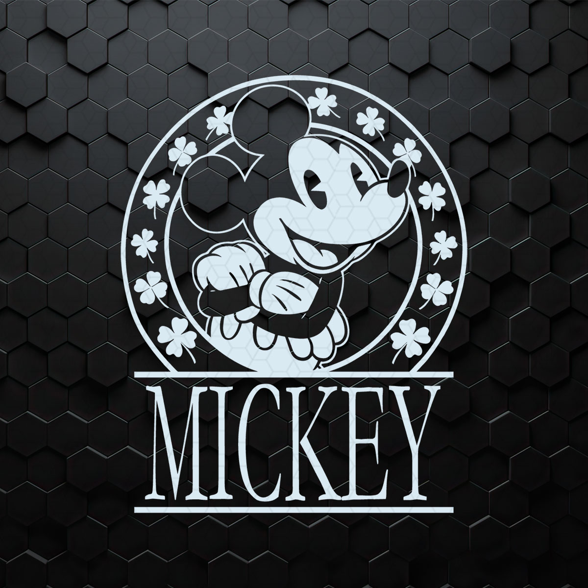 Mickey Mouse Shamrock Happy Patrick's Day SVG | Inspire Uplift