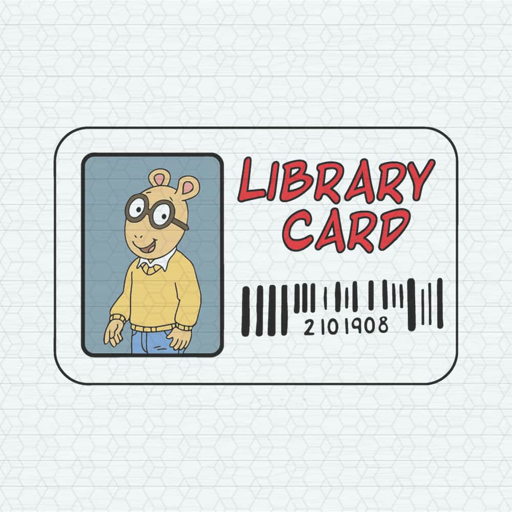 Library Card SVG 1 Arthur SVG | Inspire Uplift