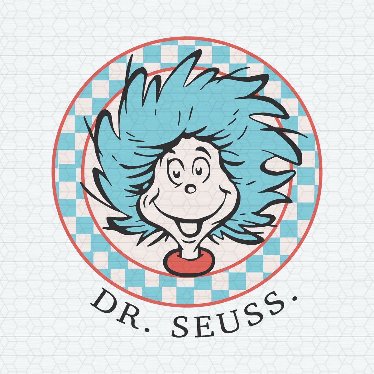 Funny Dr Seuss Thing One Face SVG - Inspire Uplift