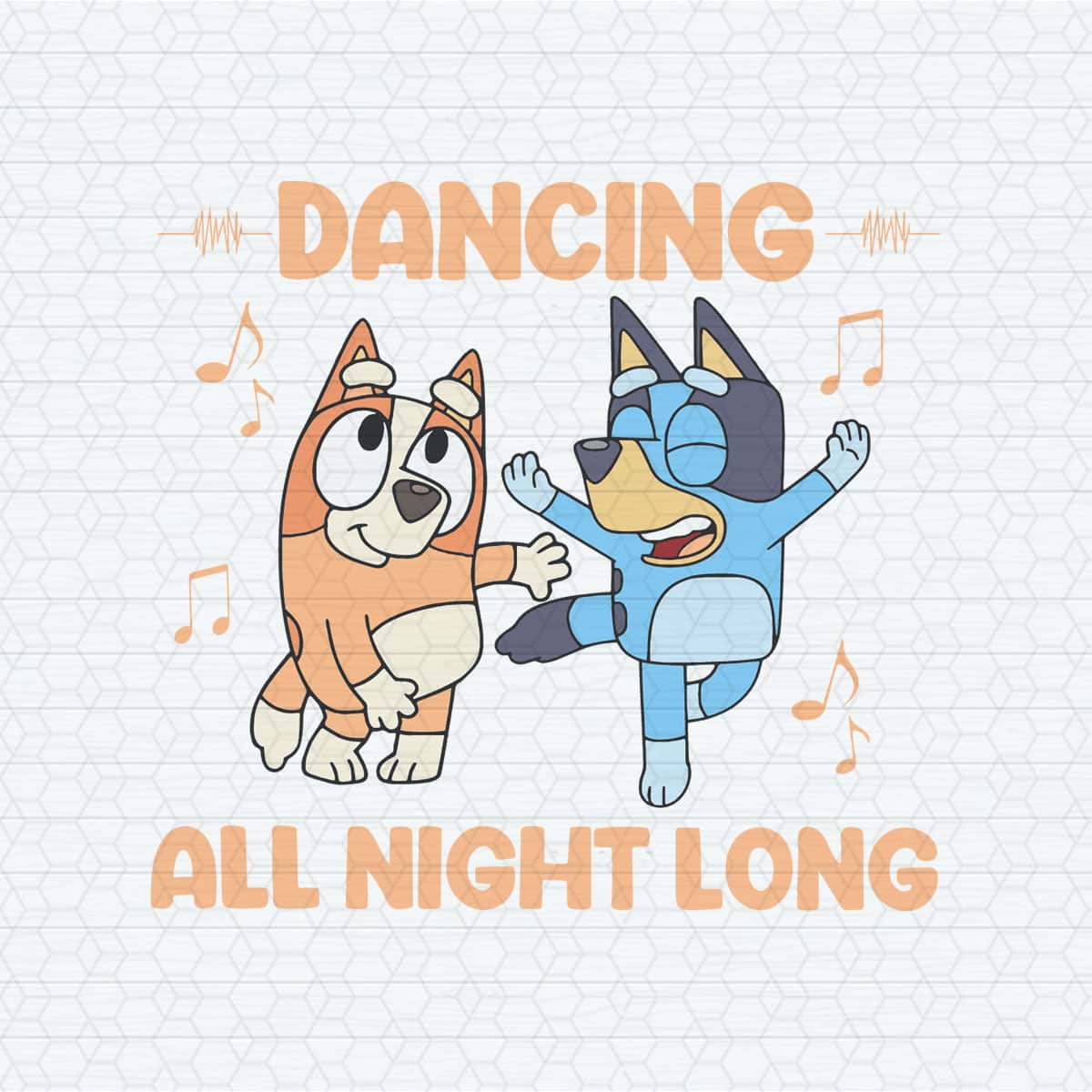 Bluey Bingo Dancing All Night Long SVG - Inspire Uplift