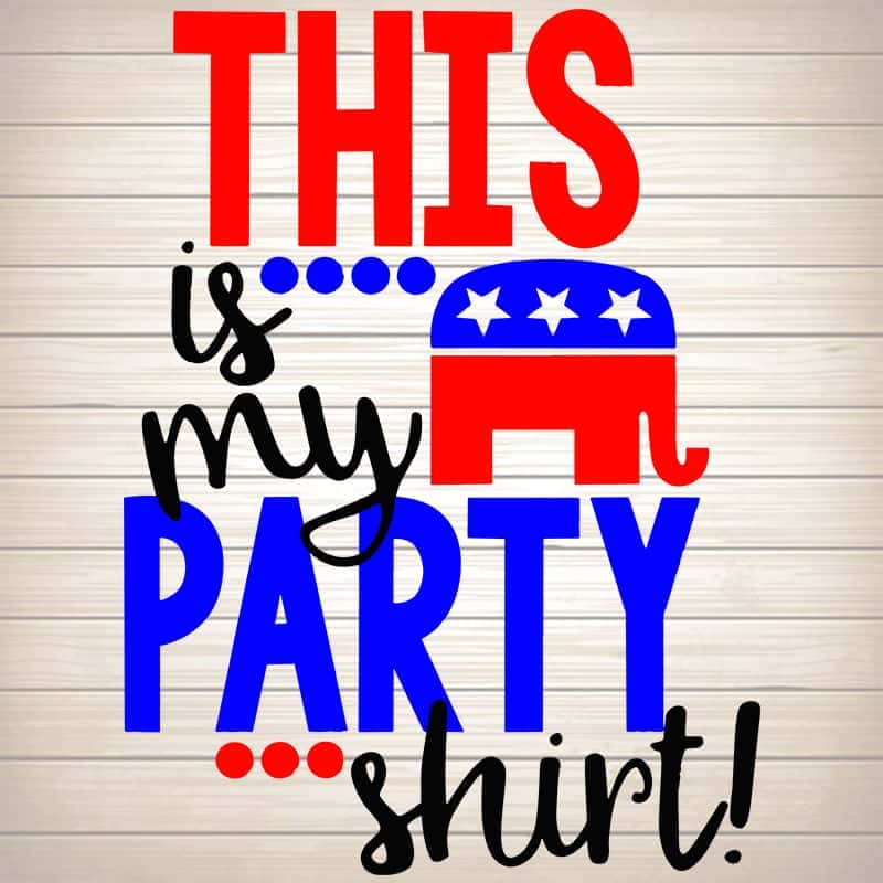 This Is My Party Shirt SVG Republican Funny SVG Elections Tr | Inspire ...