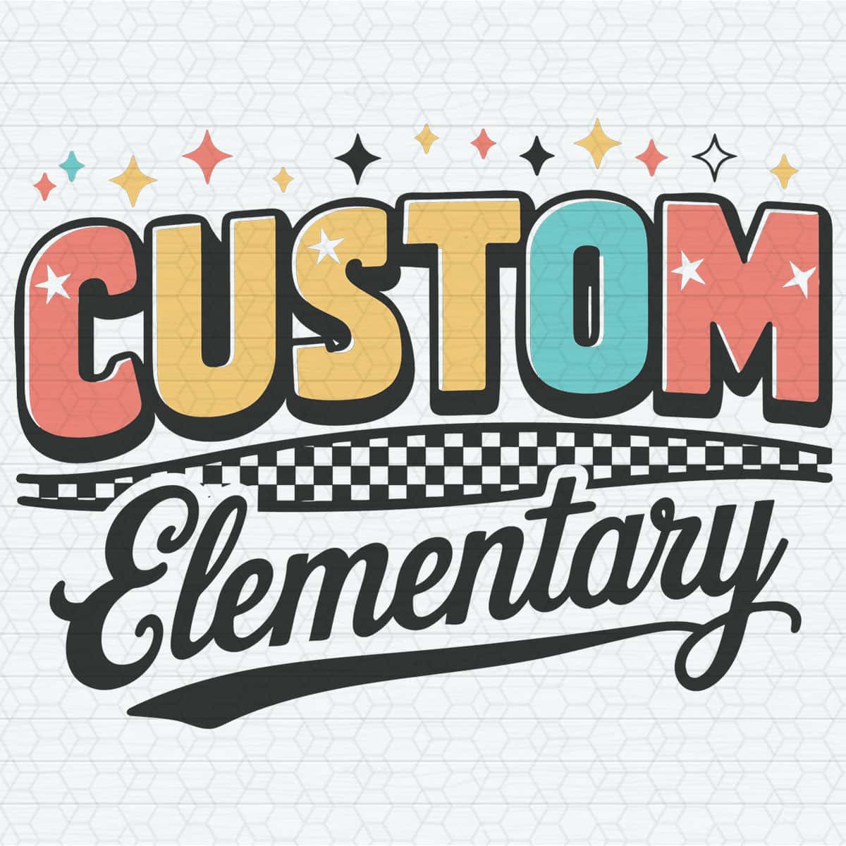 Custom Elementary School Retro School SVG | Inspire Uplift