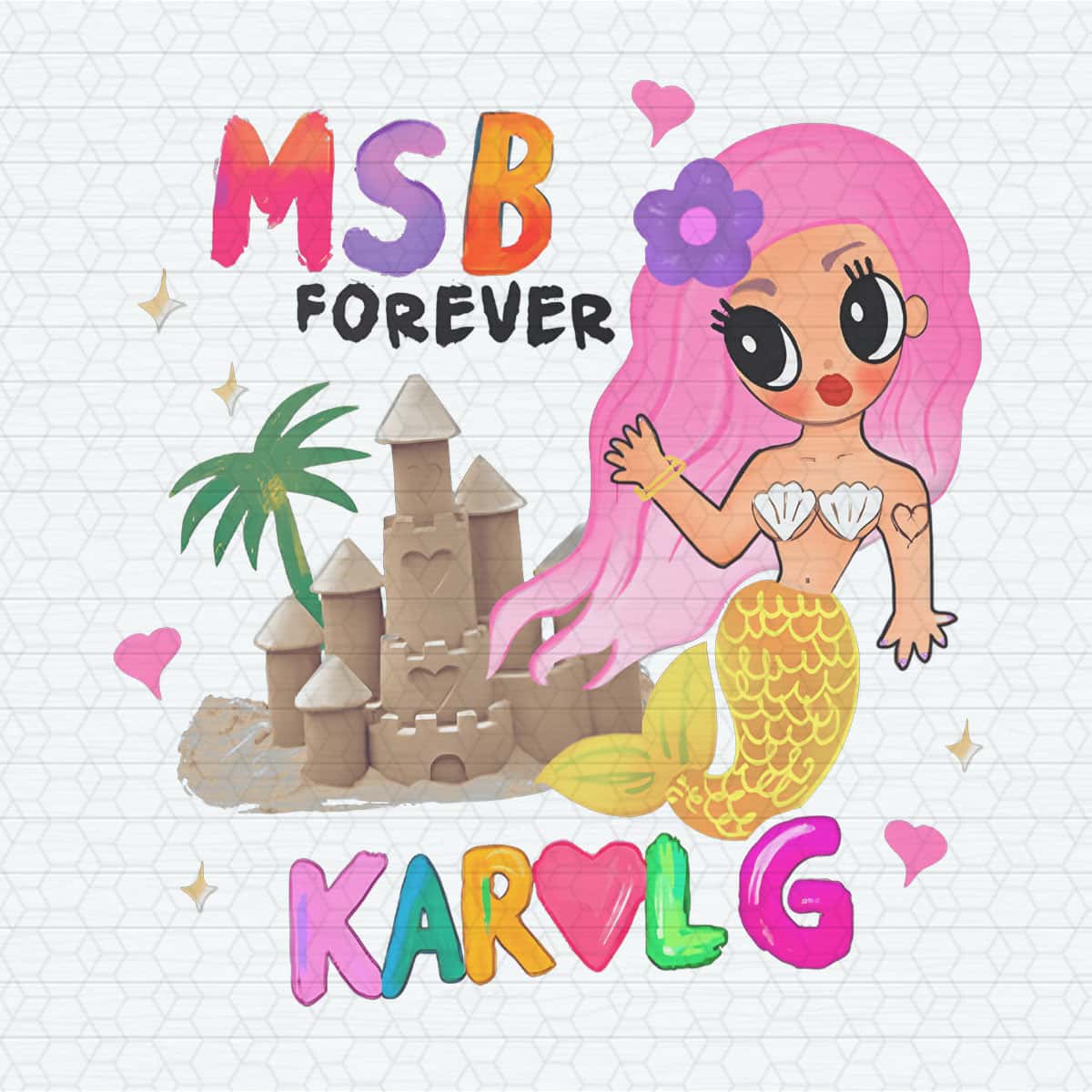 Karol G Msb Forever Sandcastle Mermaid PNG | Inspire Uplift