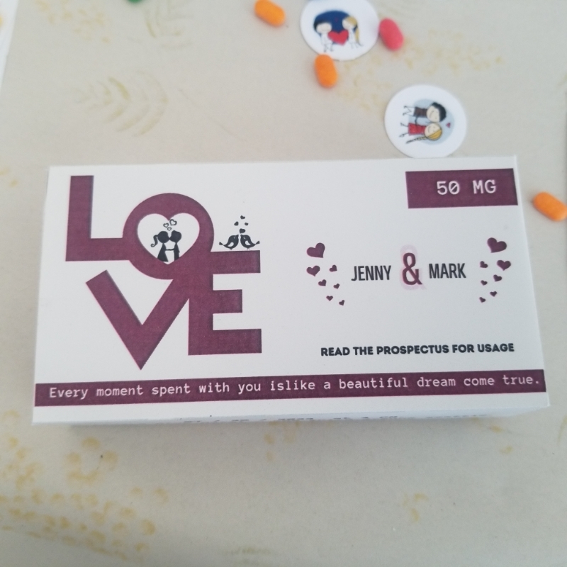 LOVE editable pill box invitation template | Inspire Uplift