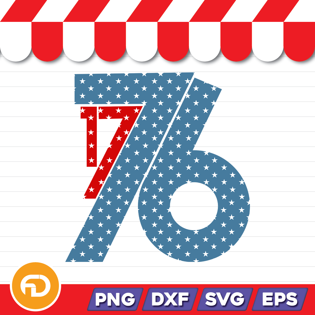 1776 Star America SVG, PNG, EPS, DXF Digital Download | Inspire Uplift