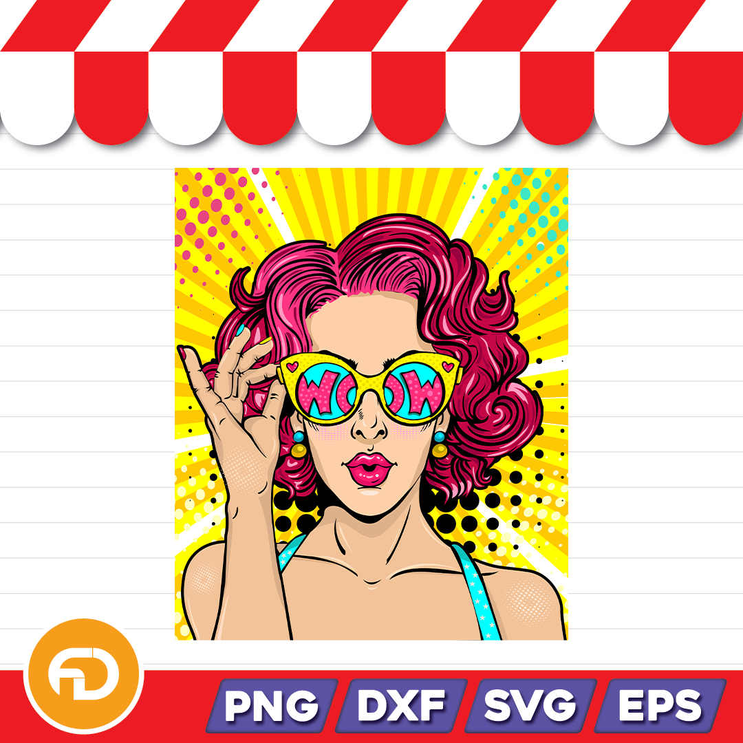 Wow Girl SVG, PNG, EPS, DXF Digital Download | Inspire Uplift