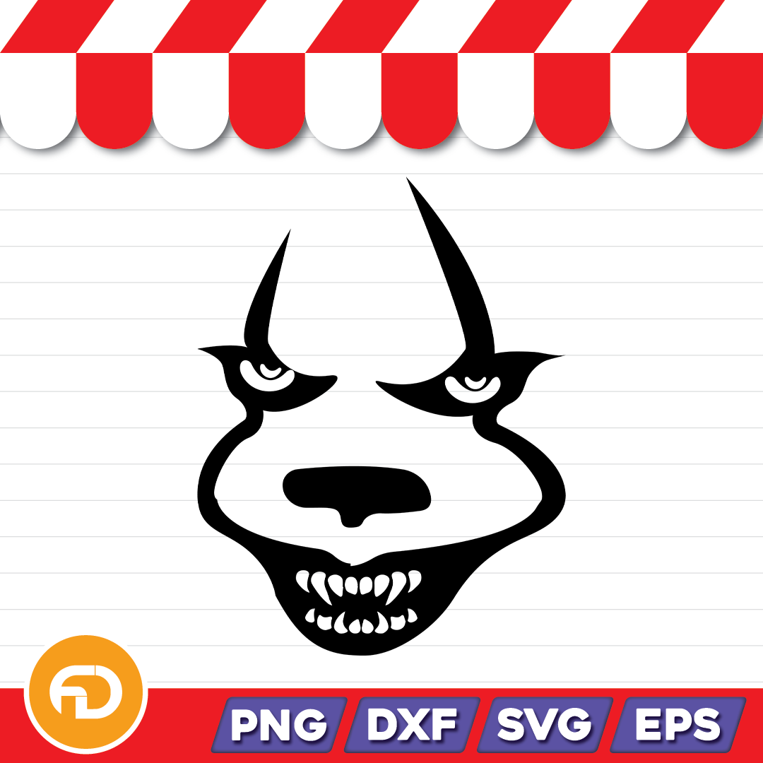 Smiley IT Clown SVG, PNG, EPS, DXF Digital Download | Inspire Uplift