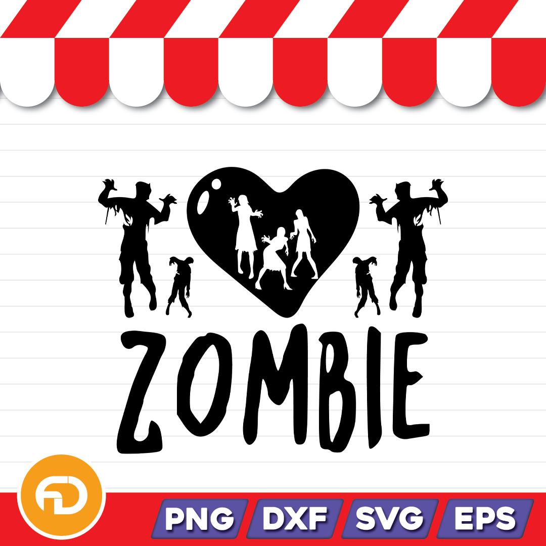 Zombie Love SVG, PNG, EPS, DXF Digital Download | Inspire Uplift