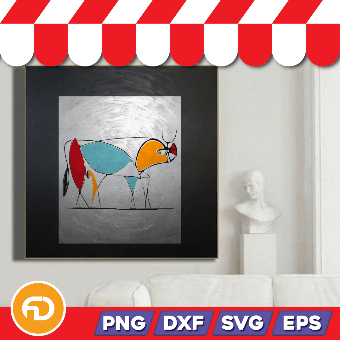 Pablo Picasso Poster & Cow Painting Picasso Le Taureau Svg, | Inspire ...