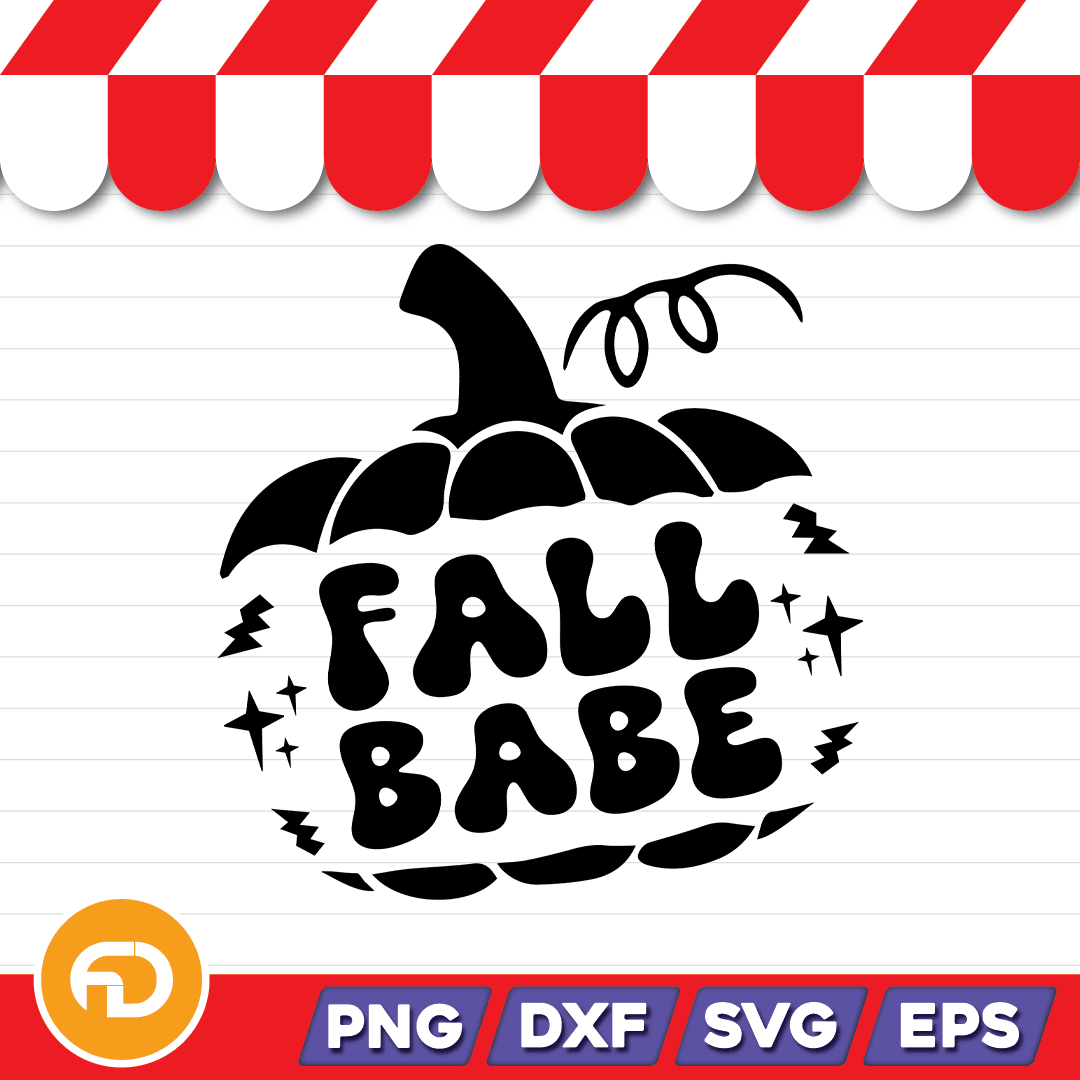 Fall Babe-v2 Svg, Png, Eps, Dxf Digital Download | Inspire Uplift