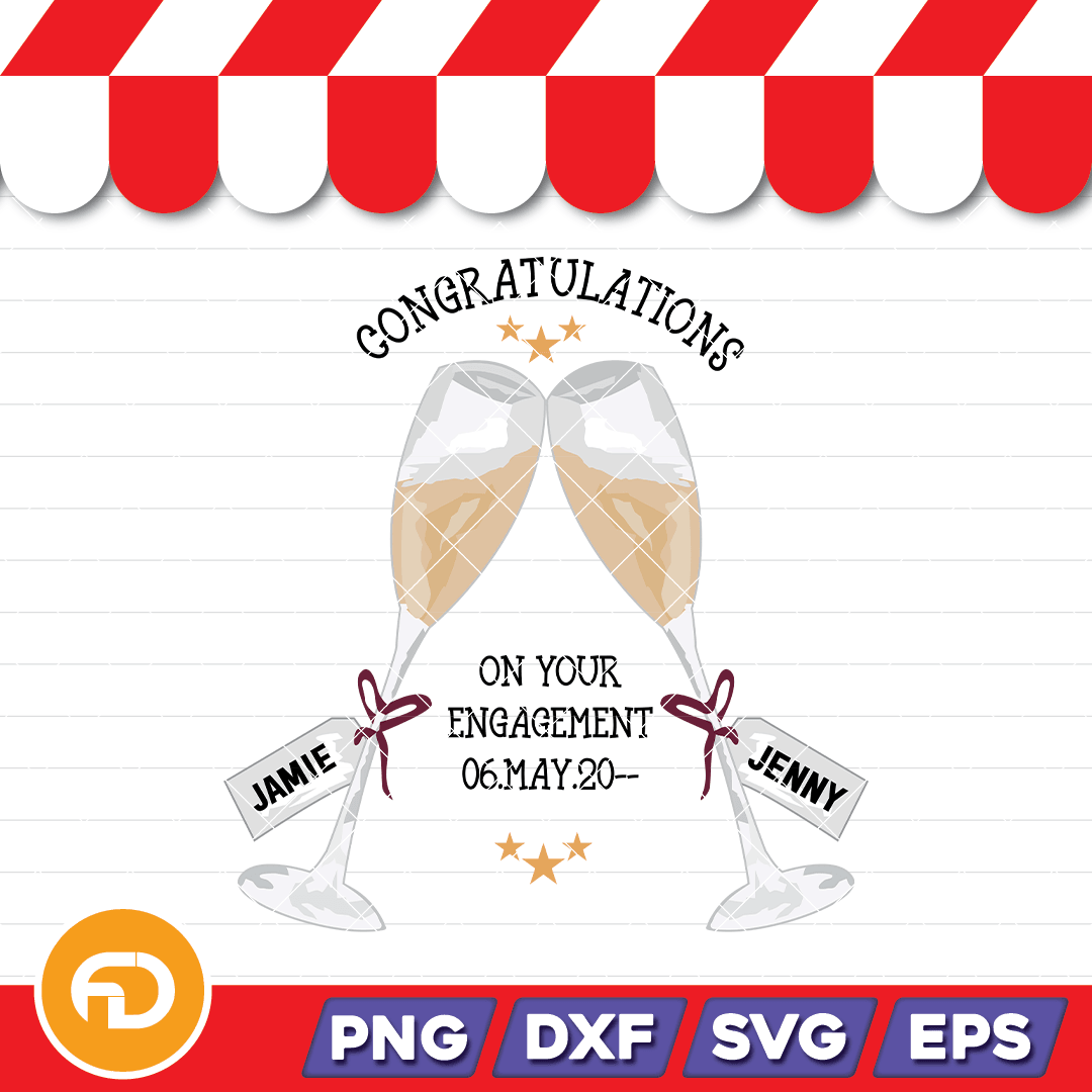 Engagment Card Svg, Png, Eps, Dxf Digital Download | Inspire Uplift