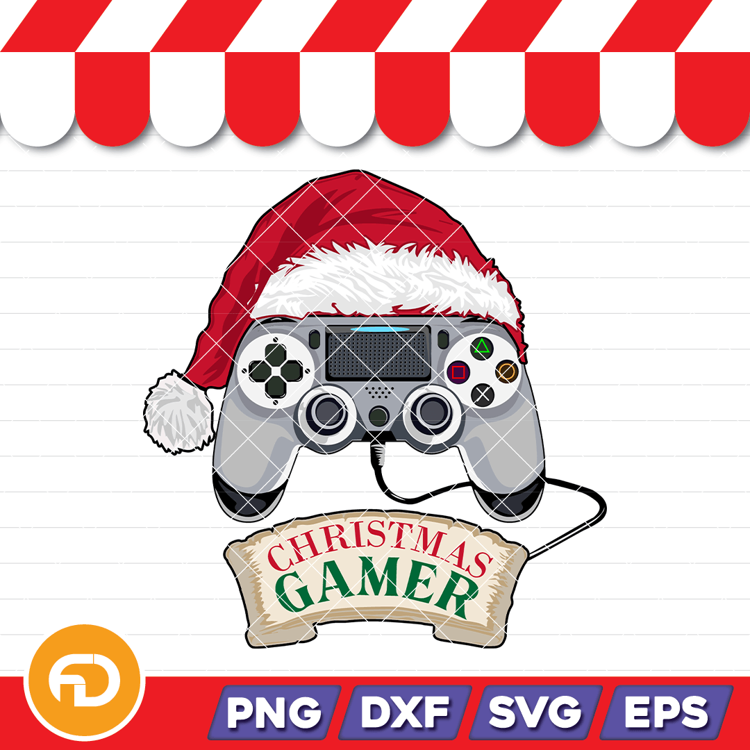Christmas Gamer Svg, Png, Eps, Dxf Digital Download | Inspire Uplift