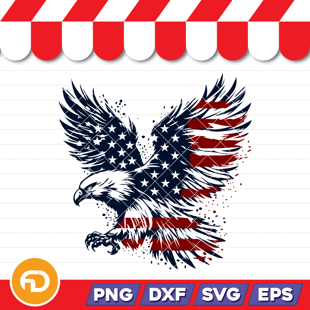 USA National Eagle Clipart Svg, Png, Eps, Dxf Digital Downlo | Inspire ...