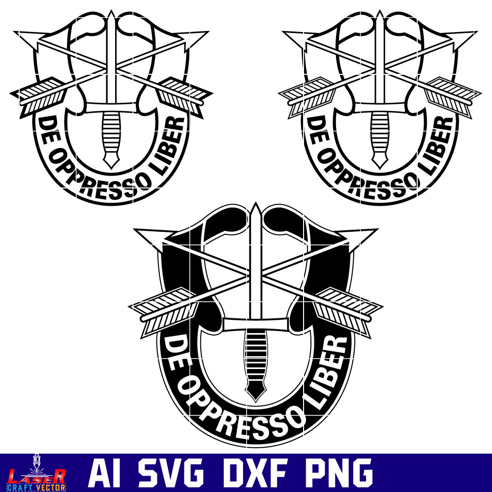 US Special Forces Unit Crest SVG Vector PNG De Oppresso Libe | Inspire Uplift