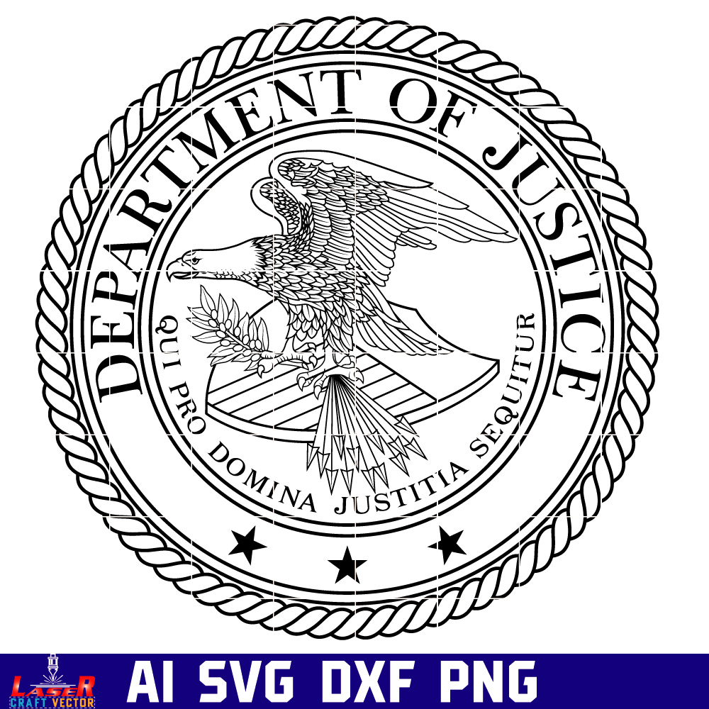 Department of justice Ai svg dxf laser vector atr file | Inspire Uplift