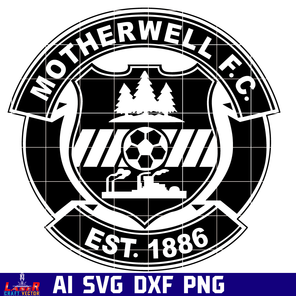 Motherwell f.c.est logo Ai,svg,dxf,laser engraving file | Inspire Uplift