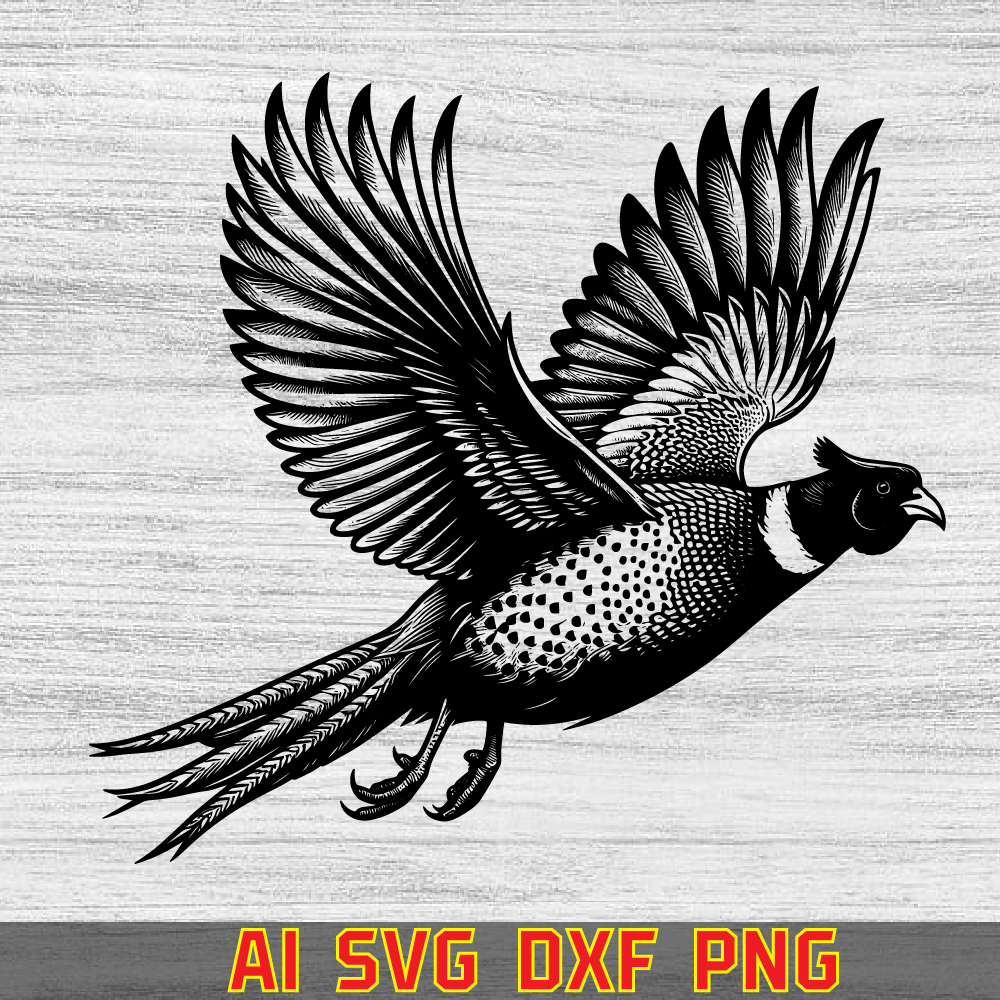 Pheasant vector Design Laser engraving,Ai ,svg,dxf | Inspire Uplift