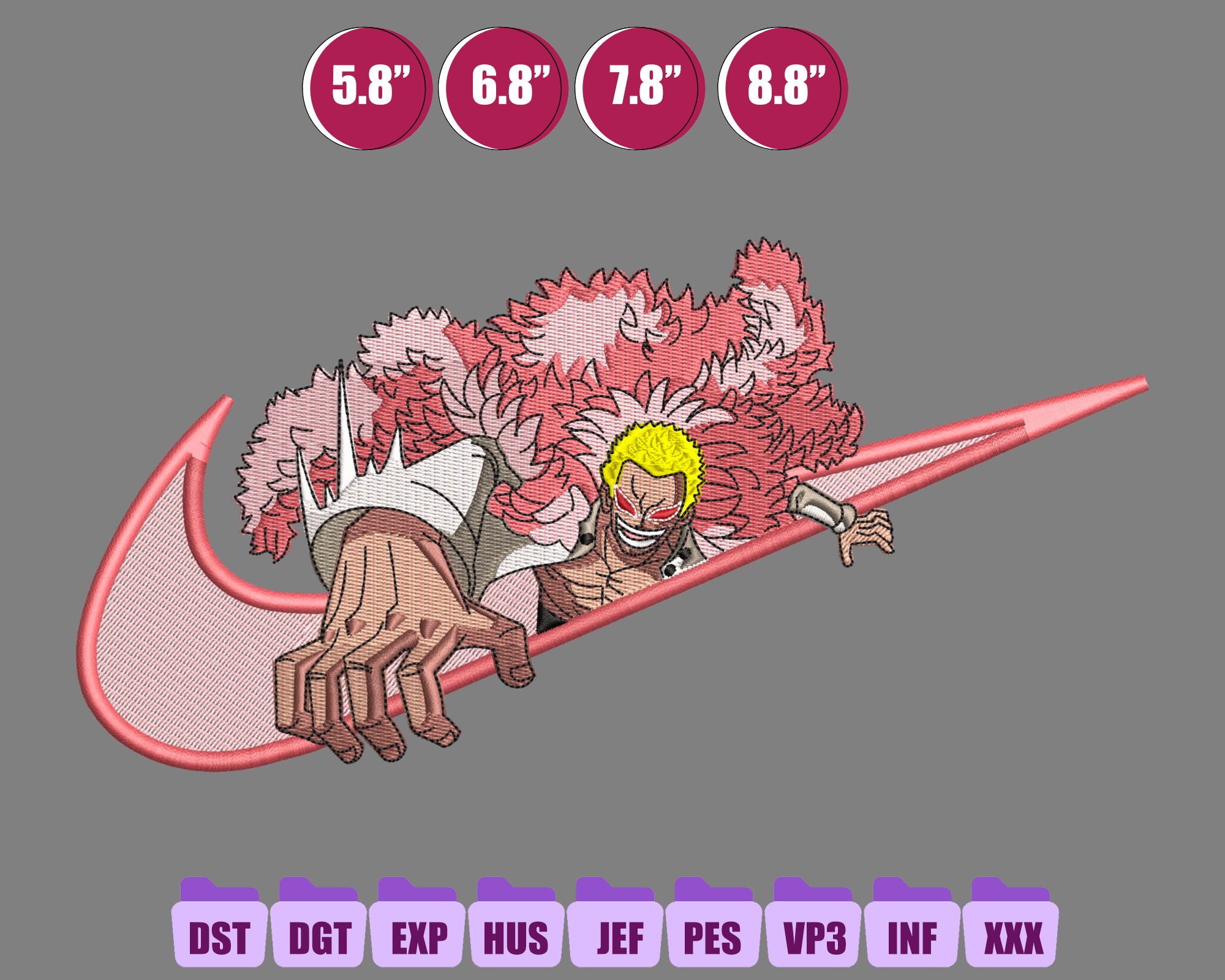 DOFLAMINGO Anime Embroidery Design, Machine Embroidery Desig | Inspire ...