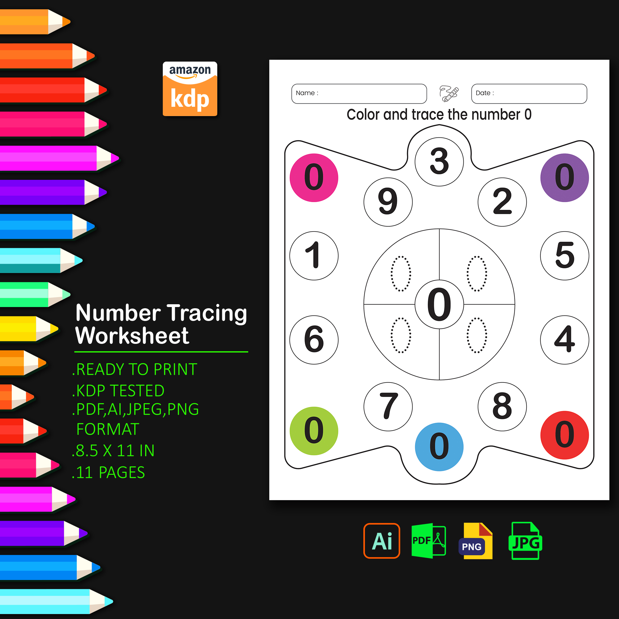 Worksheet Tracing and Coloring Pages | Inspire Uplift