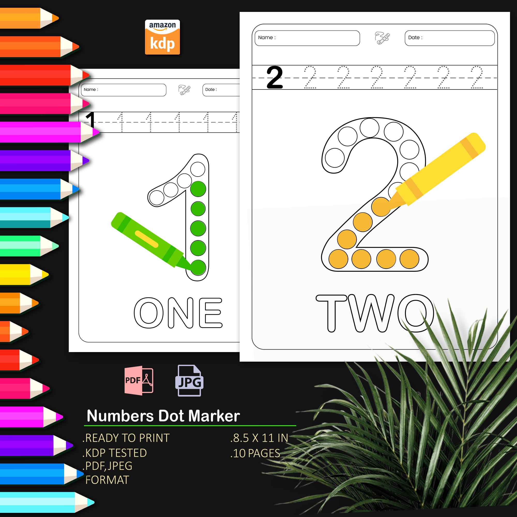 Number Dot Marker Worksheets for Kids | Inspire Uplift