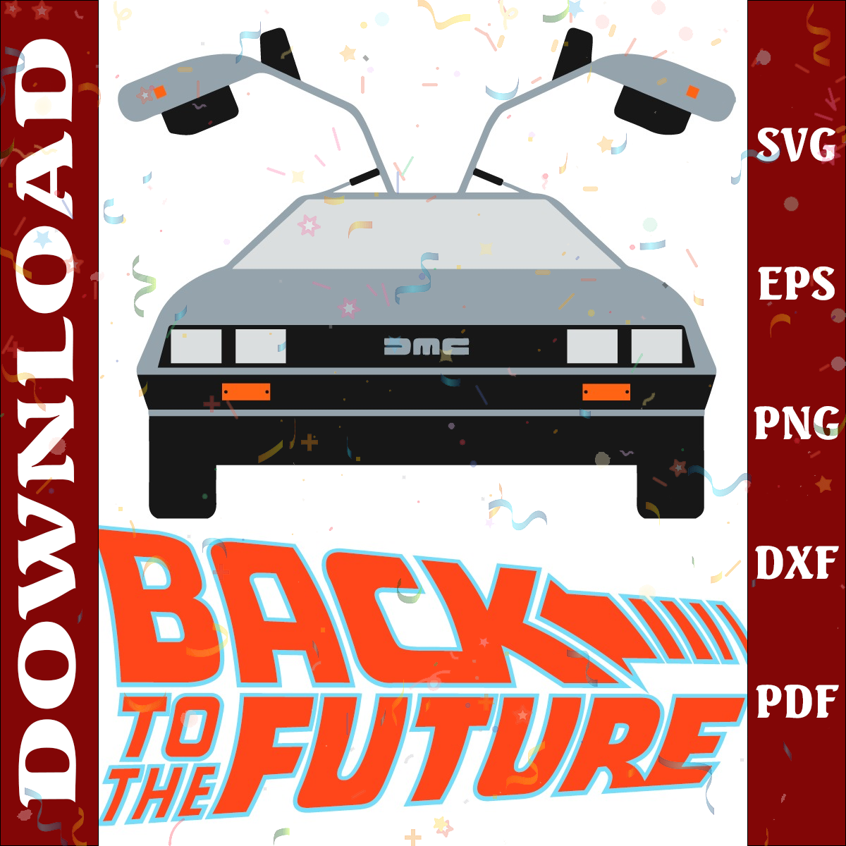 Delorean Back To The Future Svg, Trending Svg, Delorean Svg, | Inspire ...