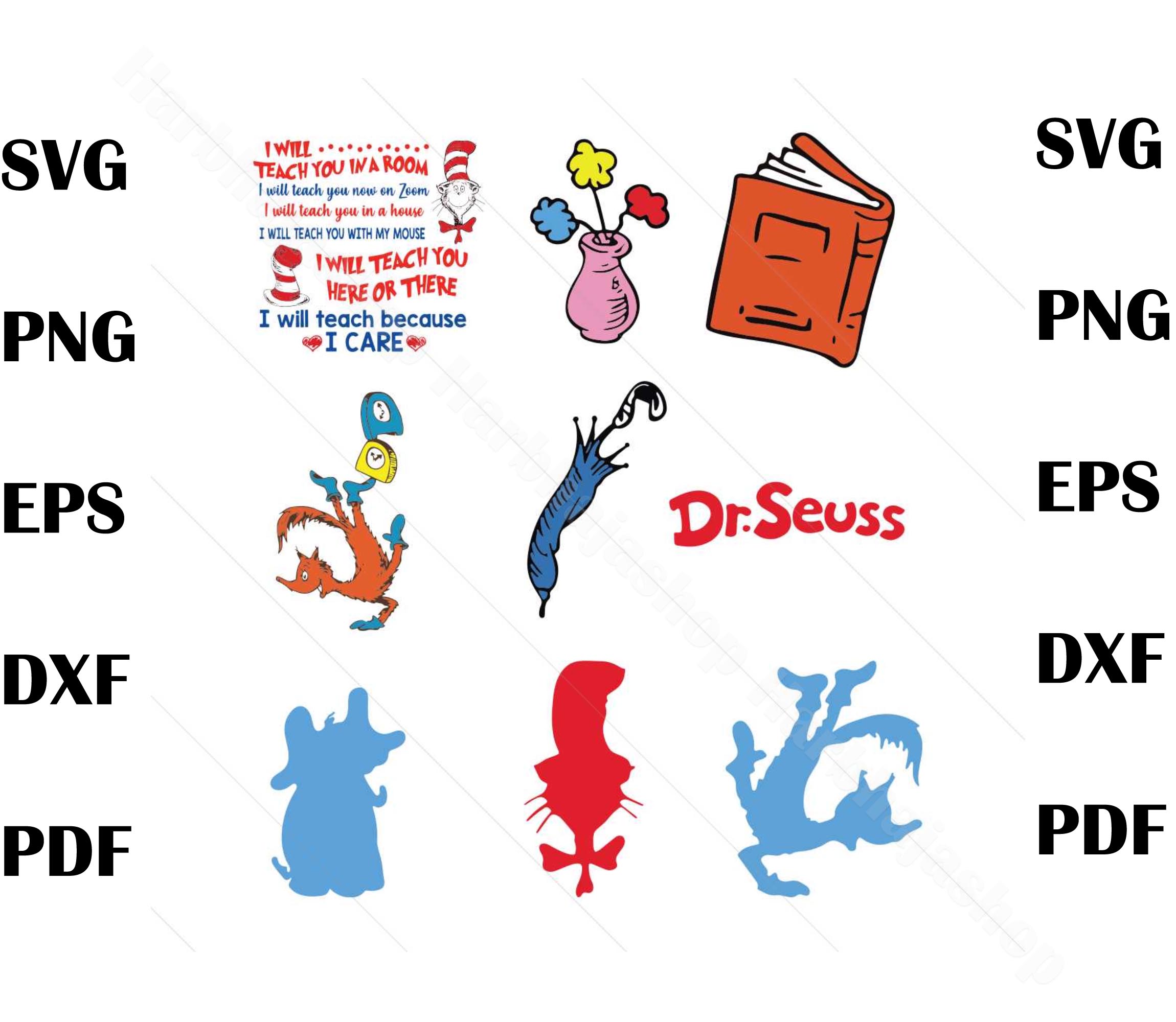 Dr Seuss Svg Bundle, Dr Seuss Svg, Dr Seuss Vector, Dr Seuss | Inspire ...