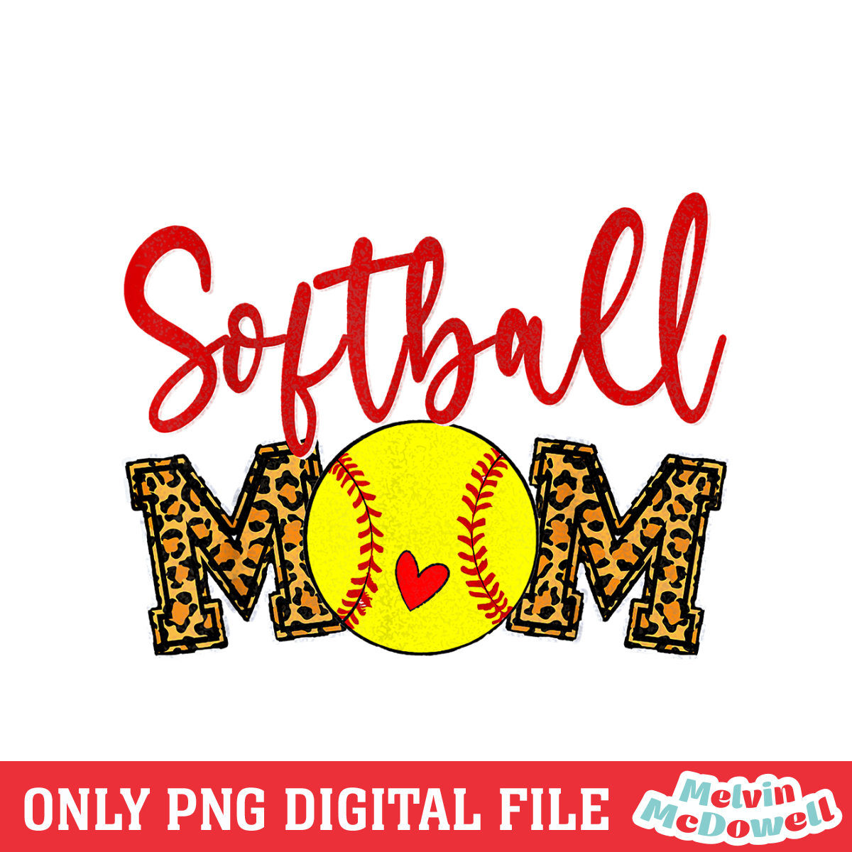 Softball Mom Leopard Print Design Sport PNG,Mom PNG, Mother - Inspire ...