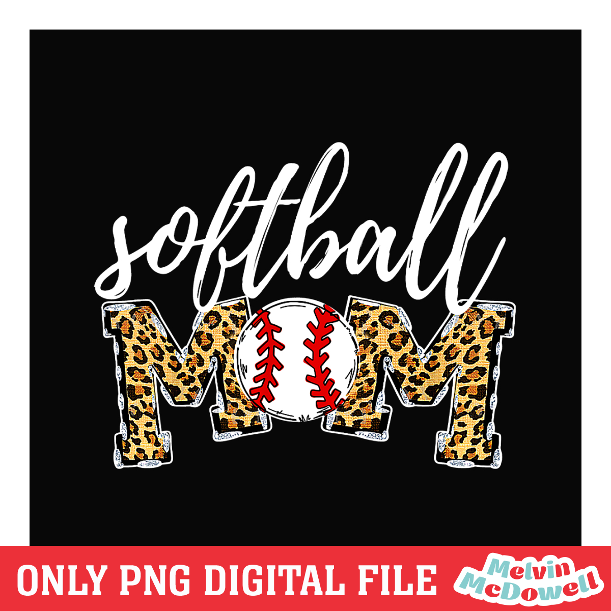 Softball Mom Leopard Print Plaid Design PNG,Mom PNG, Mother - Inspire ...
