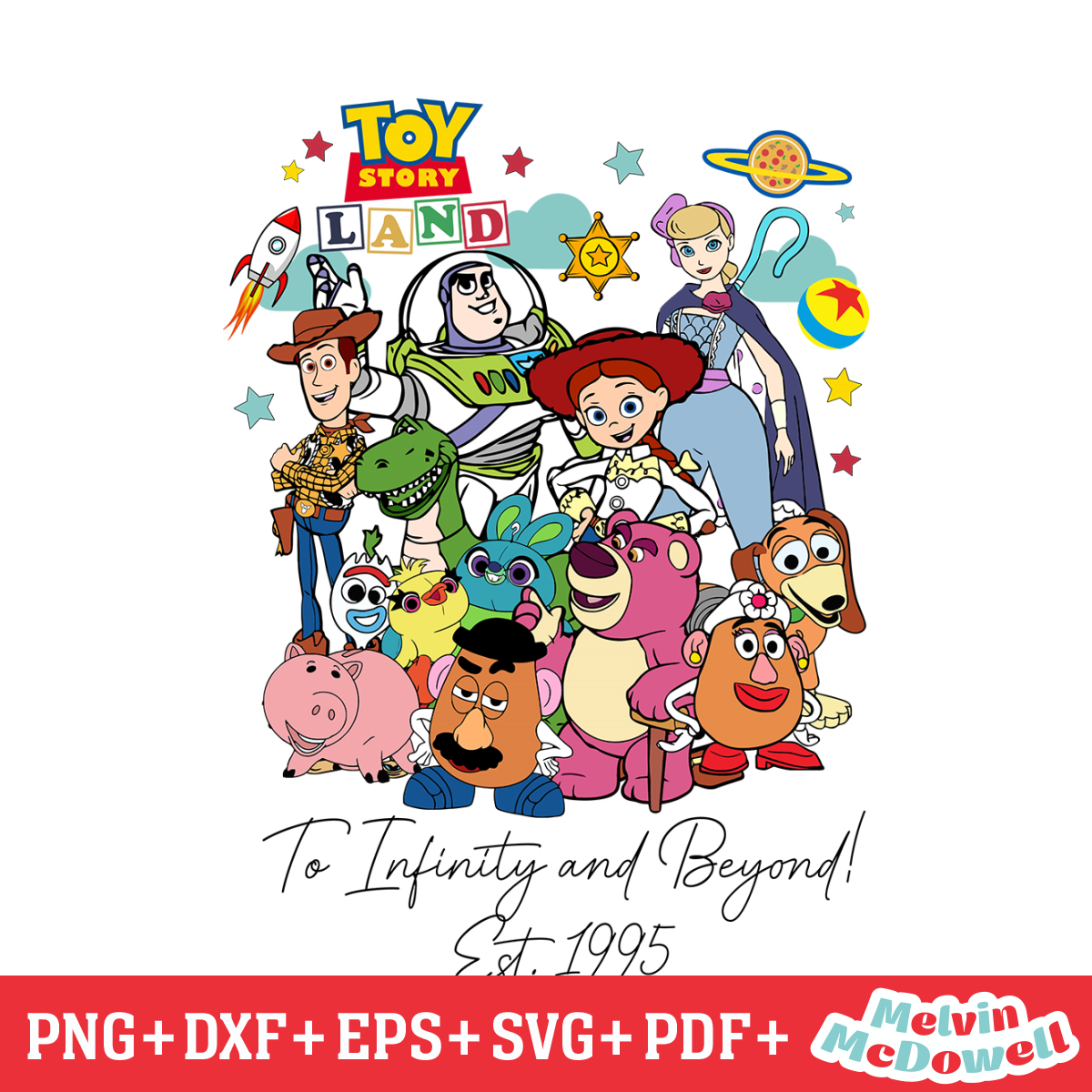 Toy Story Land To Infinity and Beyond Est 1995 SVG, Disney S | Inspire ...
