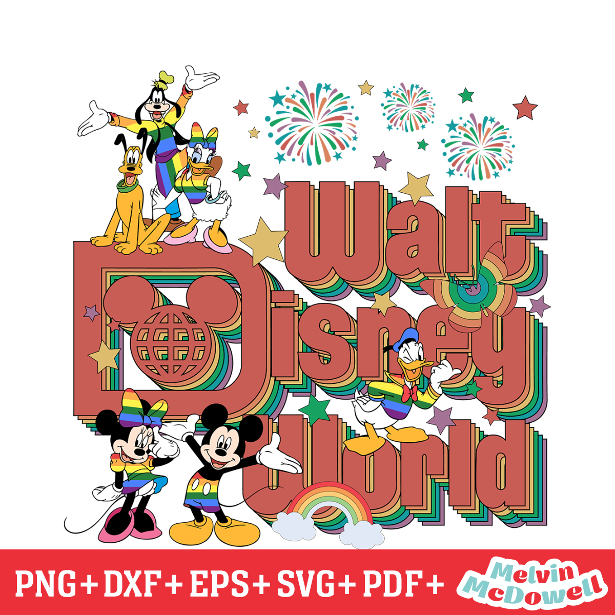 Walt Disney World Mickey Friends LGBT Pride SVG, Disney Svg | Inspire ...