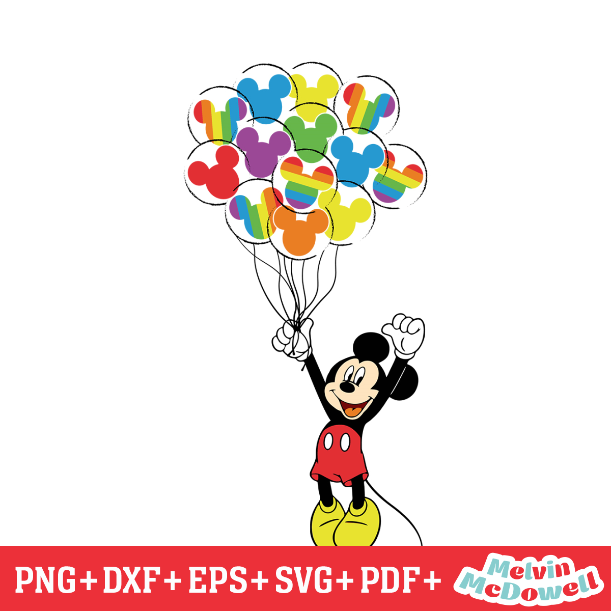 Disney Mickey Mouse Balloon LGBT Pride SVG, Disney Svg ,Disn - Inspire ...