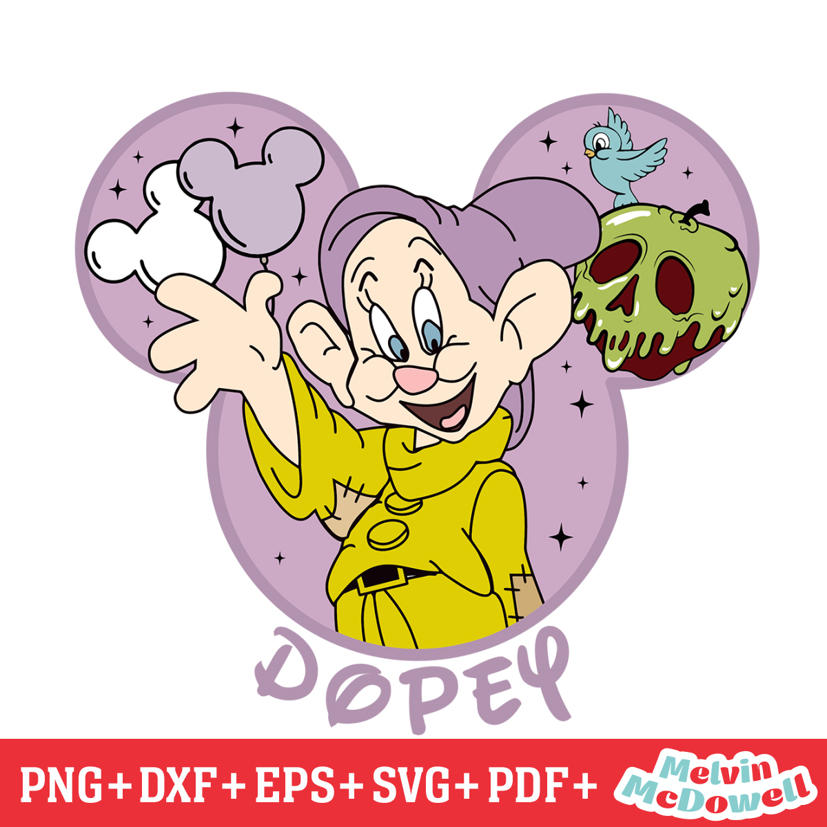 Dopey The 7 Dwarfs Mickey Mouse Head SVG, Disney Svg ,Disney | Inspire ...