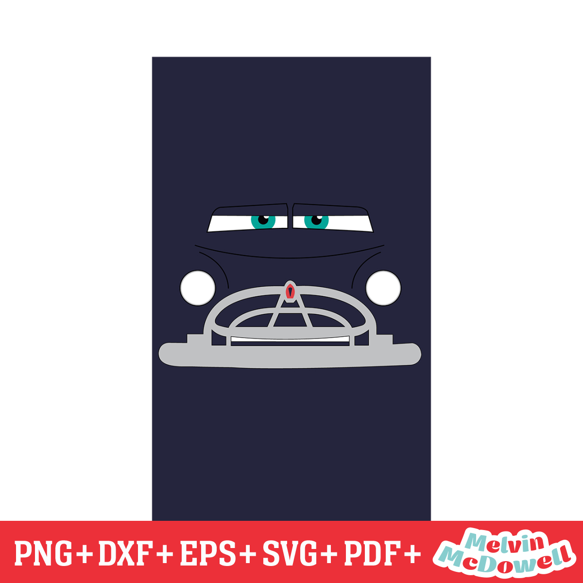 Disney Pixar Cars Doc Hudson Face Poster SVG, Disney Svg ,Di | Inspire ...
