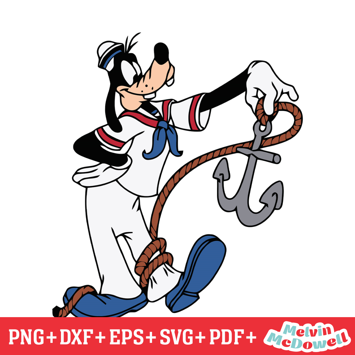 Sailor Goofy Dog Cruise Trip Anchor SVG, Disney Svg ,Disney | Inspire ...