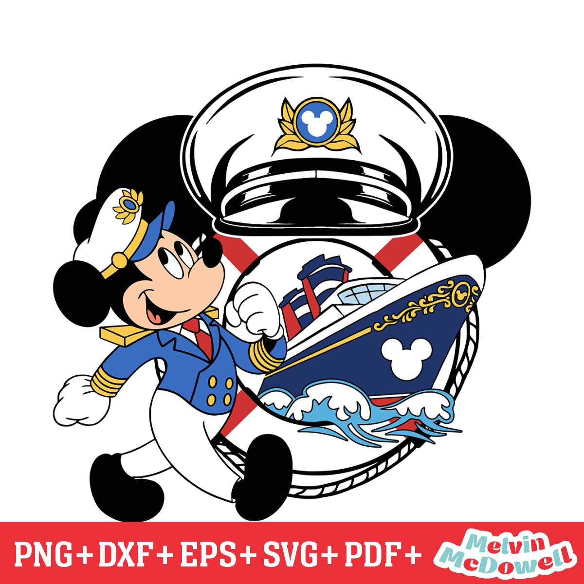 Disney Captain Mickey Mouse Cruise Line Trip SVG, Disney Svg | Inspire ...