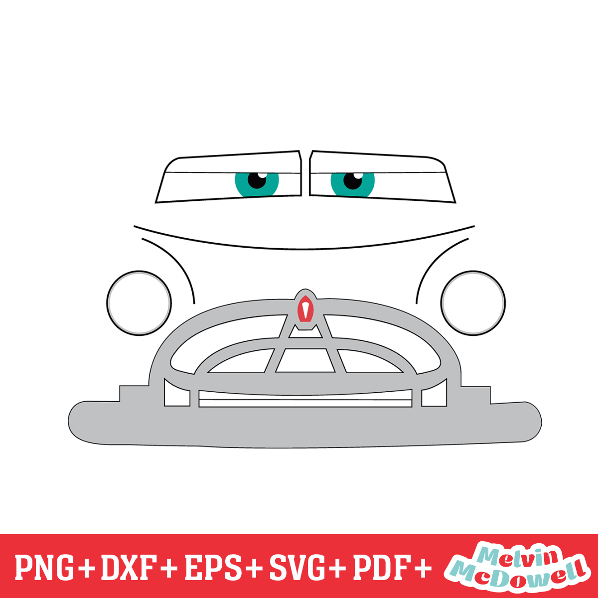 Disney Cars Doc Hudson Face Silhouette SVG, Disney Svg ,Disn | Inspire ...