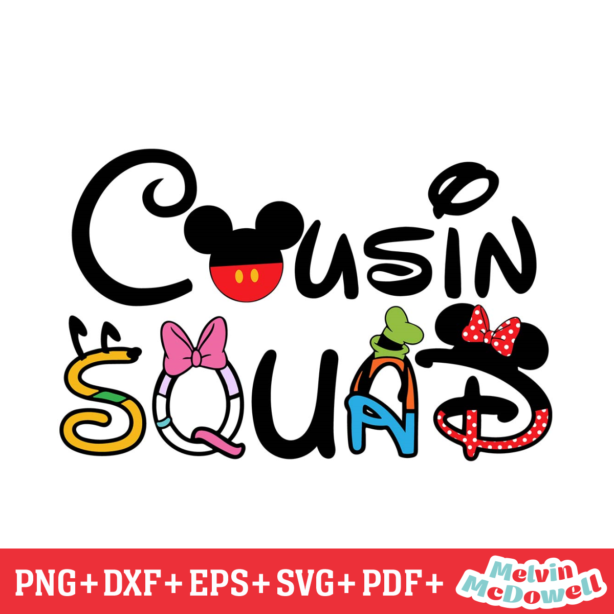 Mickey Mouse Friends Cousin Squad SVG, Disney Svg ,Disney Mi | Inspire ...